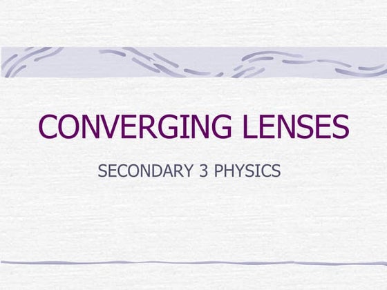 Lenses | PPT