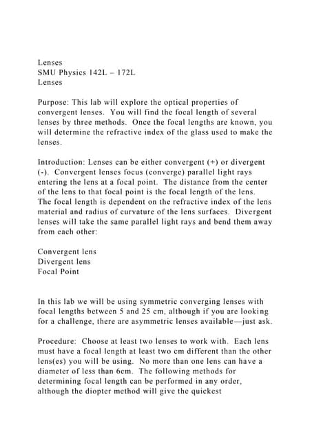 To find the refractive indexes of (a) water,(b) oil using a plane ...