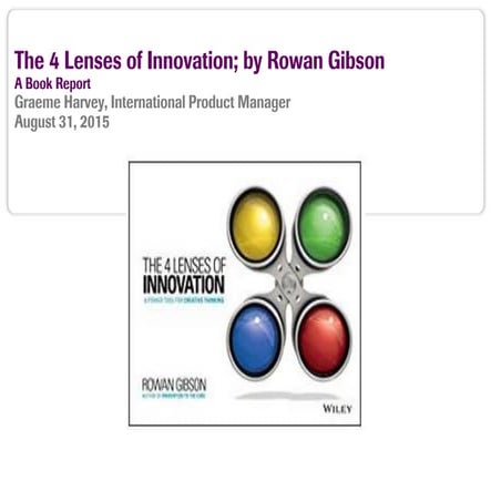 The 4 Lenses of innovation book review | PDF
