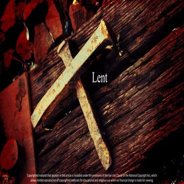 1st Sunday of Lent - Gospel - Luke 4:1–13 – Lent – What is it? | PPT