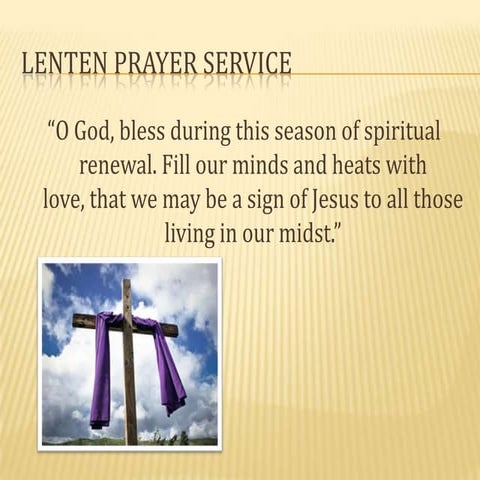 Lenten Prayer Service | PPTX