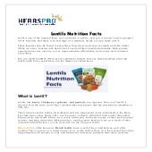 Lentils nutrition facts | PDF