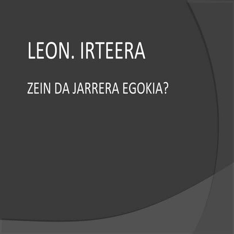 Leon. jarrera | PPT