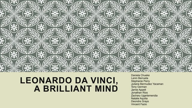 Seven principles of leonardo da vinci | PPTX