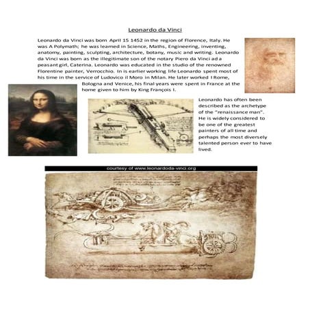 Leonardo da vinci | DOCX | Fine Art