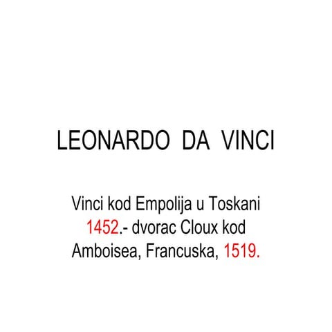 Leonardo da Vinci | PPT