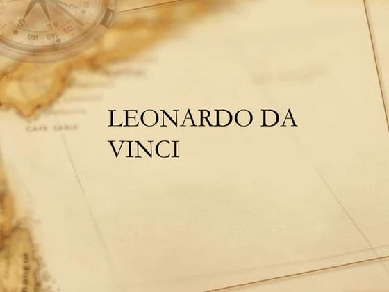 Leonardo da Vinci- Powerpoint Presentation | PPT