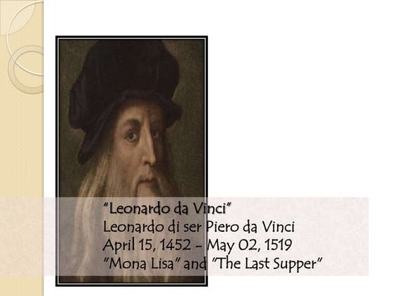 Leonardo da Vinci- Powerpoint Presentation | PPTX