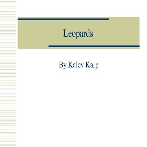 Leopards | PPT