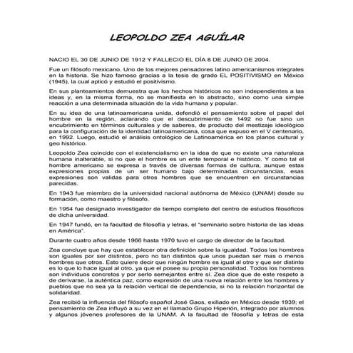 Filosofo leopoldo zea | PPTX