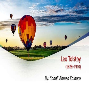 Leo tolstoy russian literature | PPTX | Christianity | Religion ...