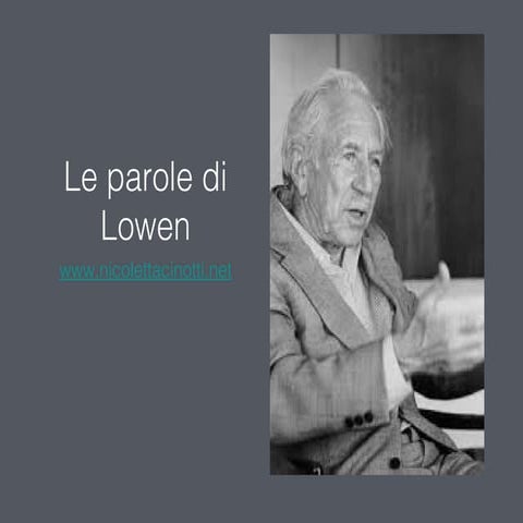 Le parole di Lowen versione riveduta | PPT | Family and Relationships