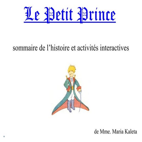 Le petit prince powerpoint | PPT