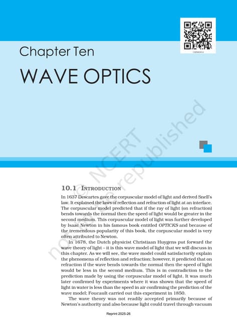 XII - Physics - Wave theory of light | PPTX