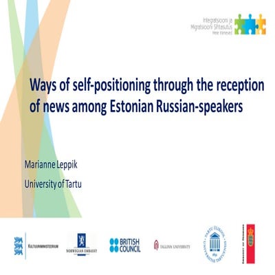 Ways of self-positioning through the reception of news among Estonian ...