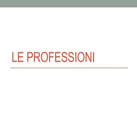 Le professioni | PPTX | Television | Entertainment