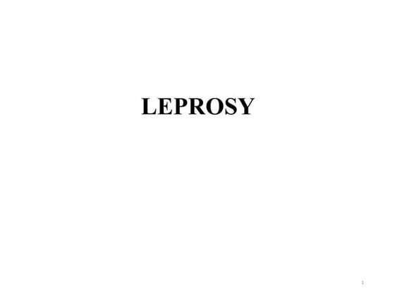 Leprosy | PPSX | Infectious Diseases | Diseases and Conditions