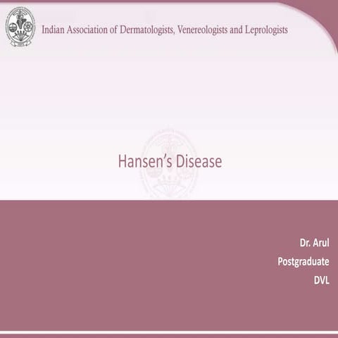LEPROSY dermatology microbiology - hansen | PPTX