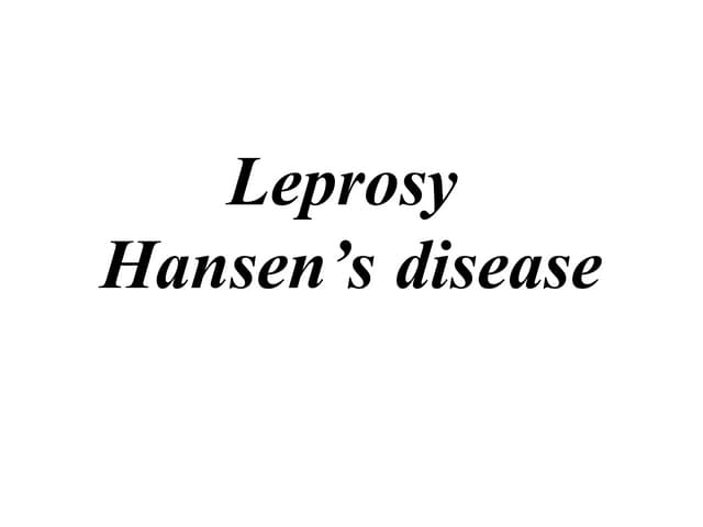 Leprosy | PPSX