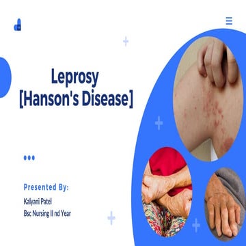 Leprosy Disease PPT (2).pdf topic about the leprosy disease | PDF