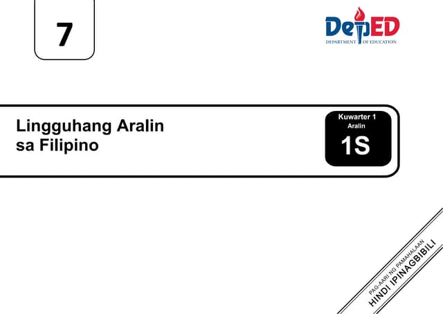 LE_Q2_Filipino 7_Lesson 1 Week 4. lesson exemplar | PDF