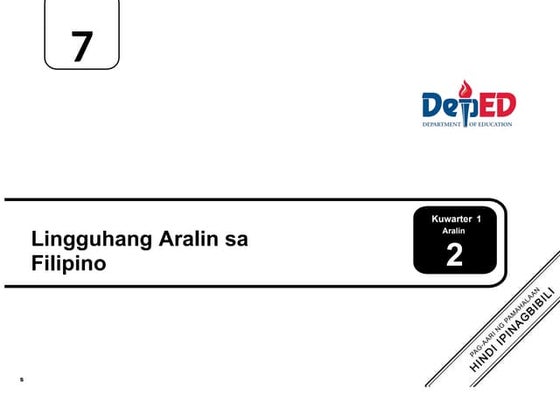 DLL FILIPINO 10. Aralin 1.3 BANGHAY ARALIN SA FILIPINO | PDF