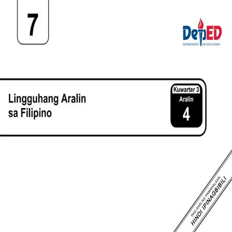 LE_Q2_Filipino 7_Lesson 1 Week 4. lesson exemplar | PDF