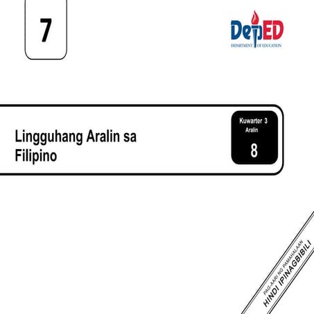 LE_Q3_Filipino-7_Week-7_.pdf.Filipino 7777 | PDF