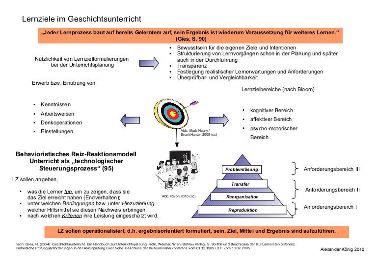 7.1. allgemeine lernziele, Lernziele formulieren leicht gemacht