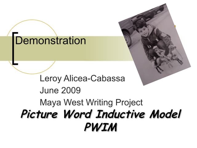 Picture Word Inductive Model (PWIM) | PPTX