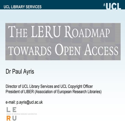LERU roadmap towards open access | PPT