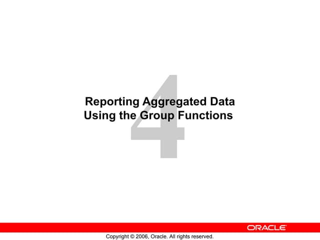 Aggregate functions | PPT