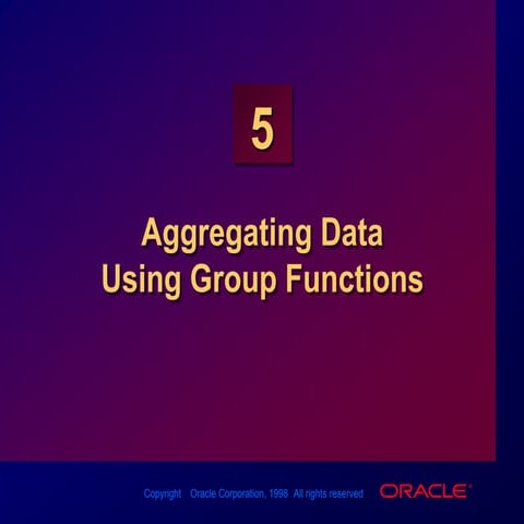 Les05 Aggregating Data Using Group Function Ppt 1331