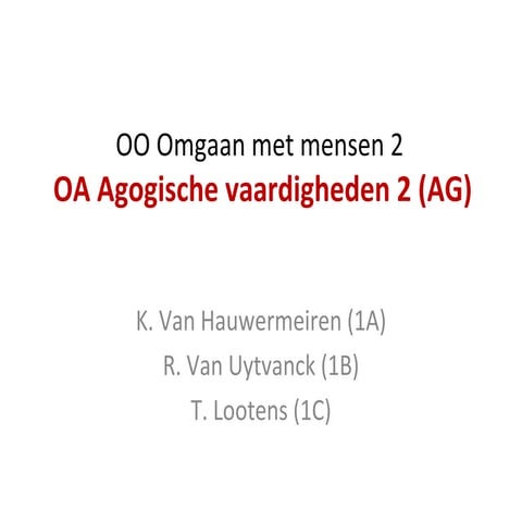 Les 1 Ik Als Communicator Assertiviteit 1 | PPT