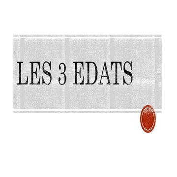 Les 3 edats document d'historia i llegenda | PPT