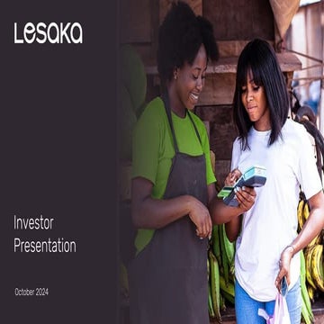 Lesaka Investor Presentation Oct 24 (Nasdaq: LSAK) | PDF