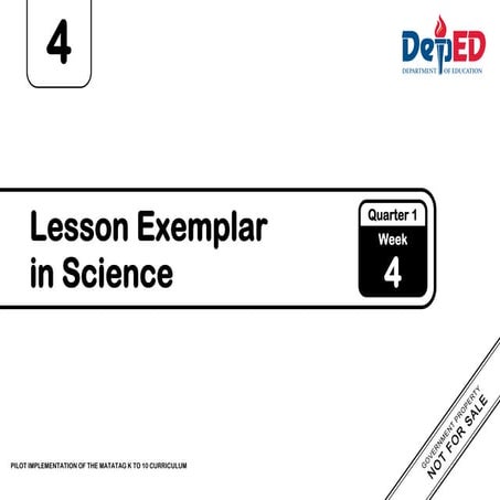 Lesson Exemplar in Grade 4 SCIENCE subject | PDF