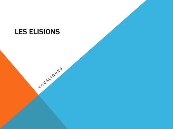 Elisions vocàliques | PPT