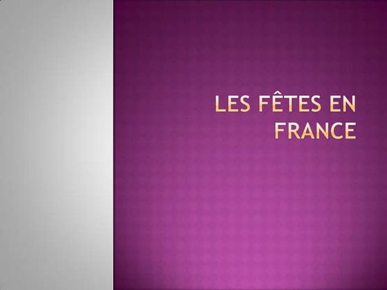Les fêtes en France | PDF
