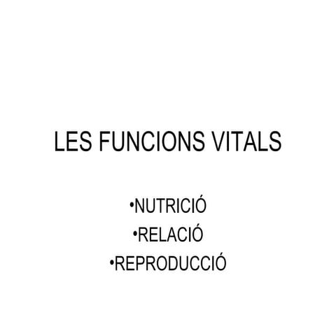 Les funcions vitals | PPT