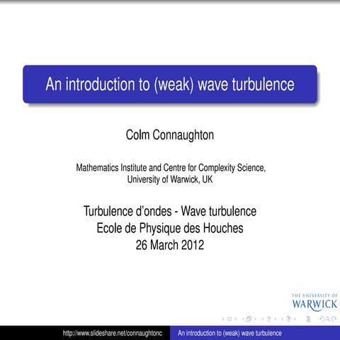 Introduction to (weak) wave turbulence | PDF