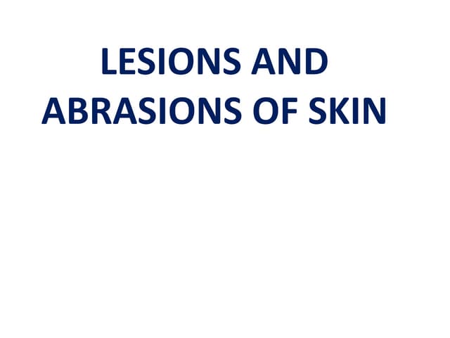 Secondary lesions & Special lesions in dermatology | PPT