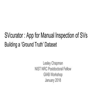 Lesley Chapman Svcurator App For Manual Inspection Of Svs Building A Ground Truth Dataset Pdf