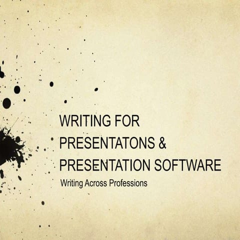 How to Write a Great Presentation for Presentation Software | PPTX
