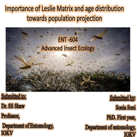 Importance of Leslie Matrix and age distribution towards population ...