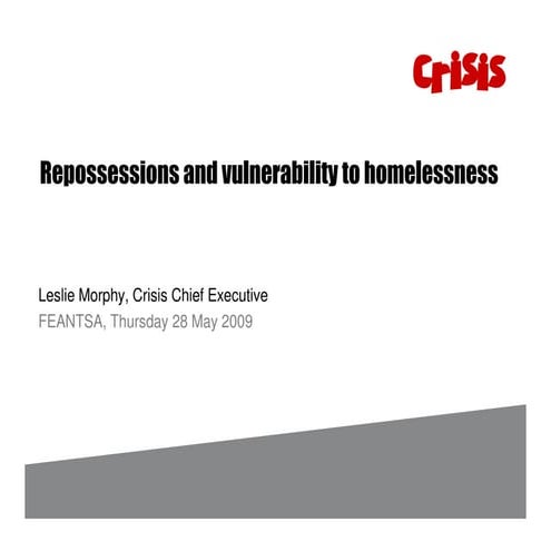 Recent survey findings showing growing numbers of repossessions in the ...