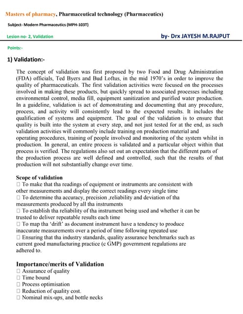 ICH and WHO Guideline for Validation and Calibration.pptx | Chemistry ...