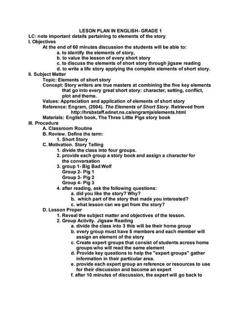 Elements of short story | PPT