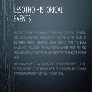 "Threads of Time: A Journey Through Lesotho's Rich Historical Tapestry ...