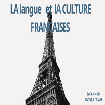 Exploring French Language, Culture, and Communication Across ...